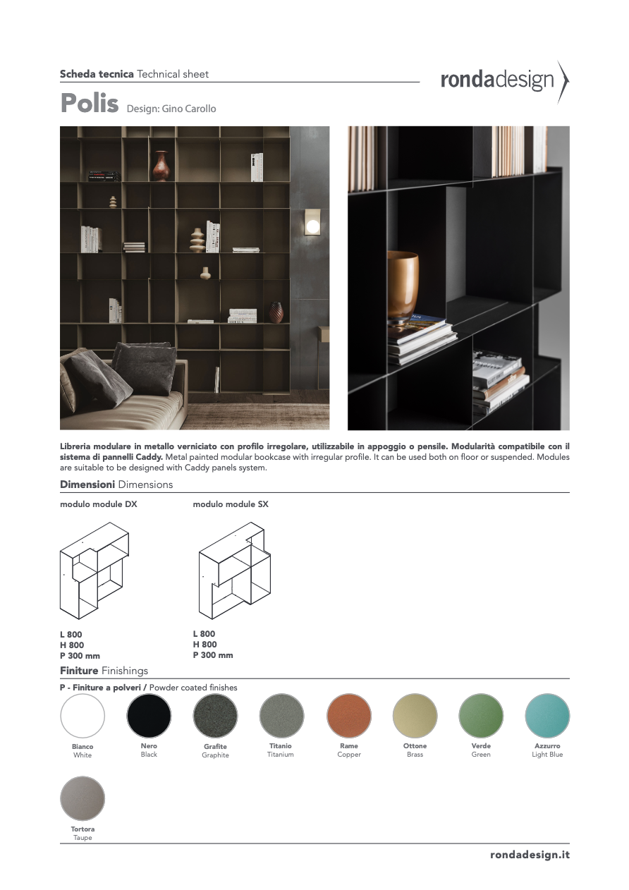POLIS Bookcase By Ronda Design