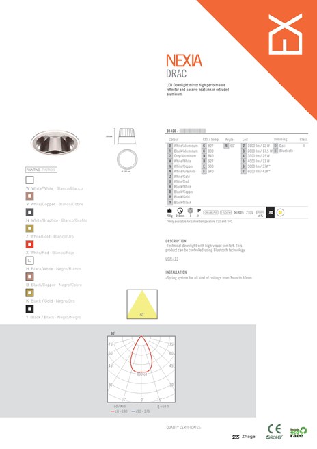 DRAC ROUND L Spot LED rond en aluminium By Nexia