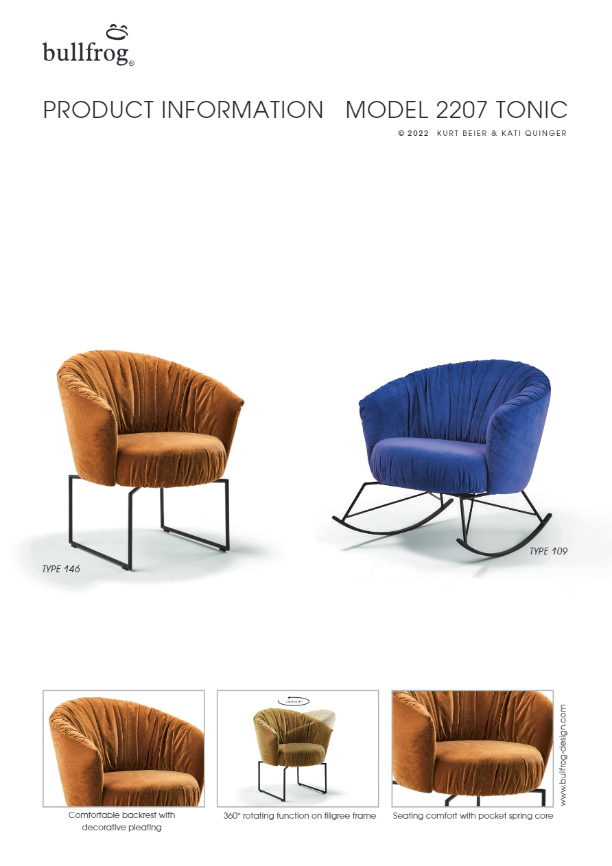 TONIC Easy chair By Bullfrog