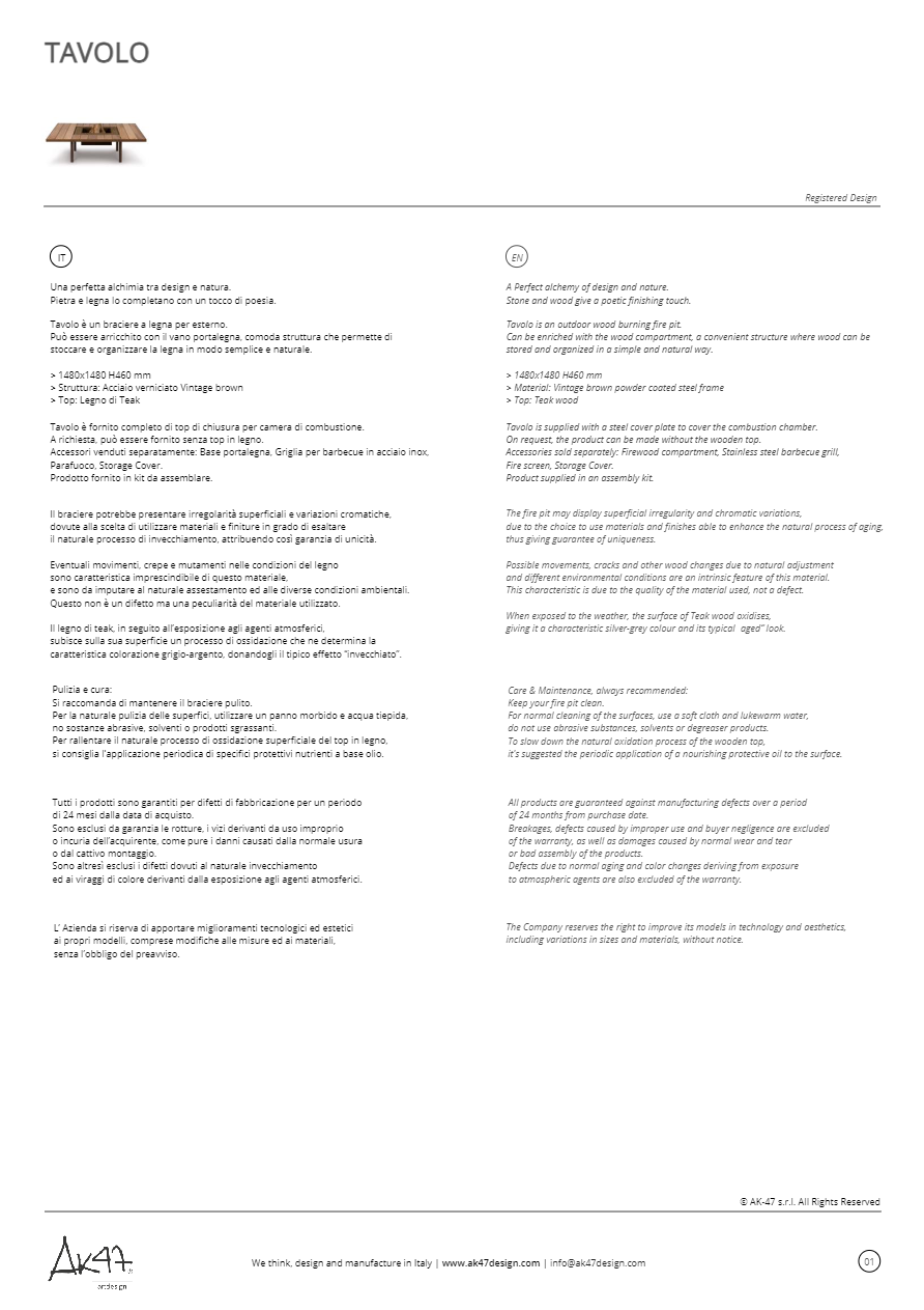 TAVOLO Cesta de fogo By Ak47