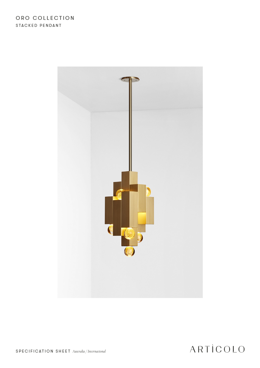 ORO STACKED Ceiling lamp By Articolo Lighting