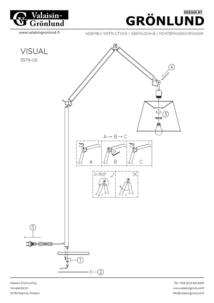 VISUAL Floor lamp By Valaisin Grönlund