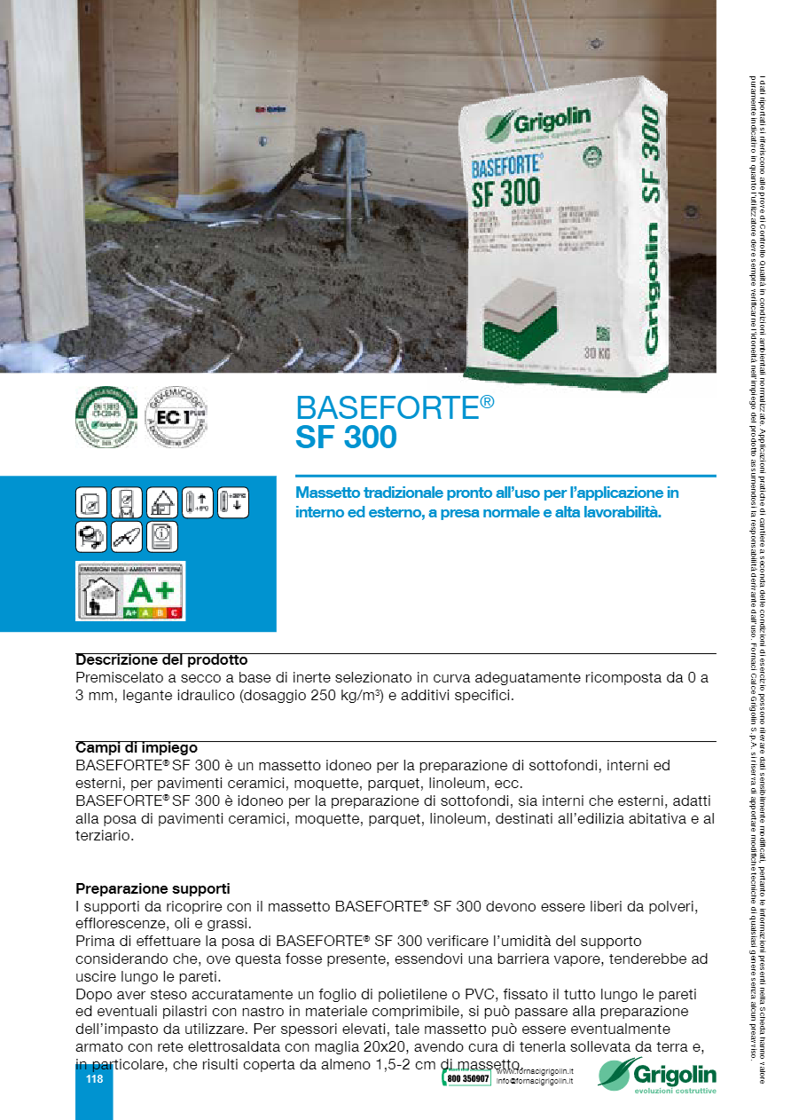 SF 300 Massetto preconfezionato By Fornaci Calce Grigolin