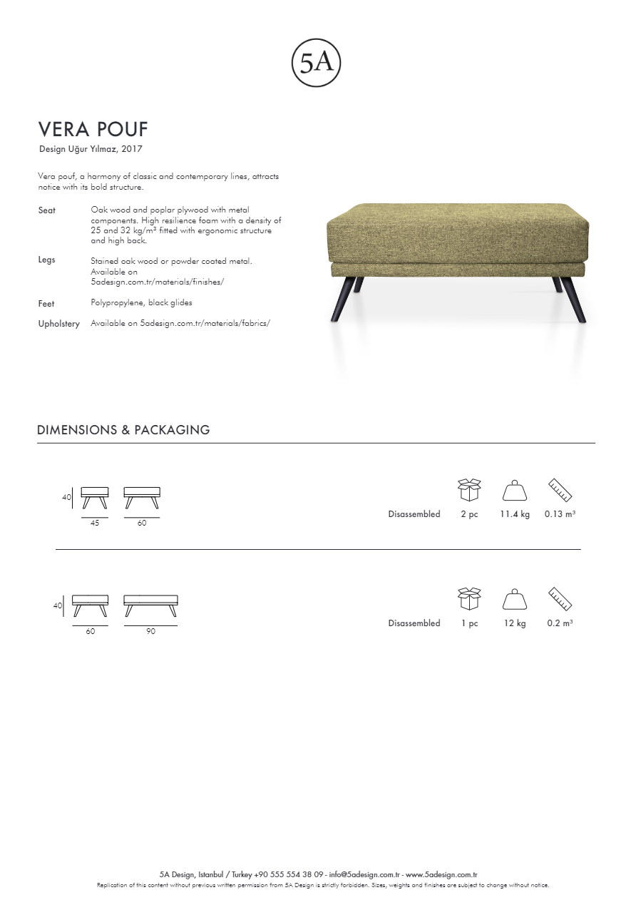 VERA Pouf By 5A Design