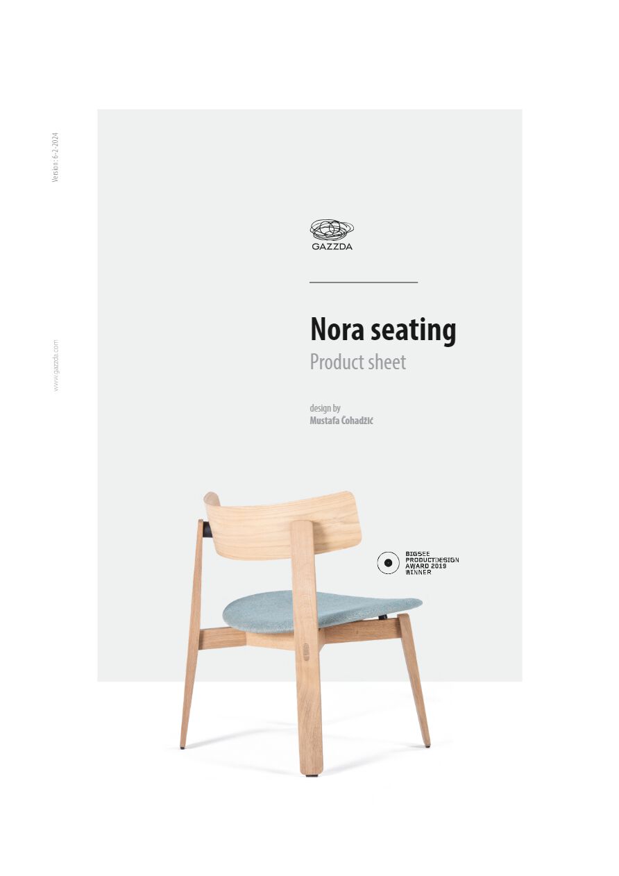 NORA Upholstered fabric open back chair By GAZZDA | design Mustafa Cohadzic
