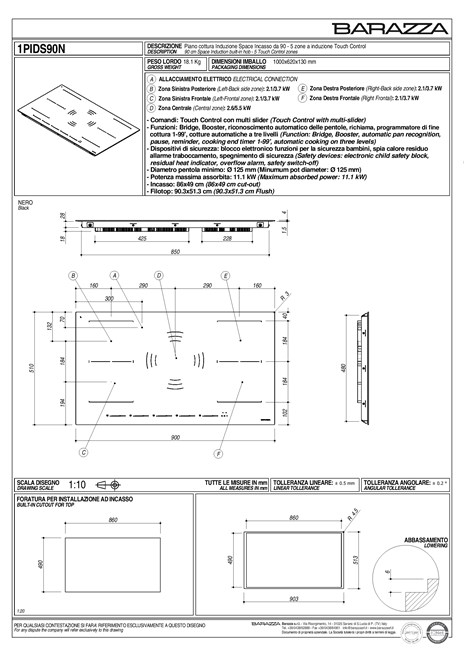 1PIDS90N Hob By Barazza