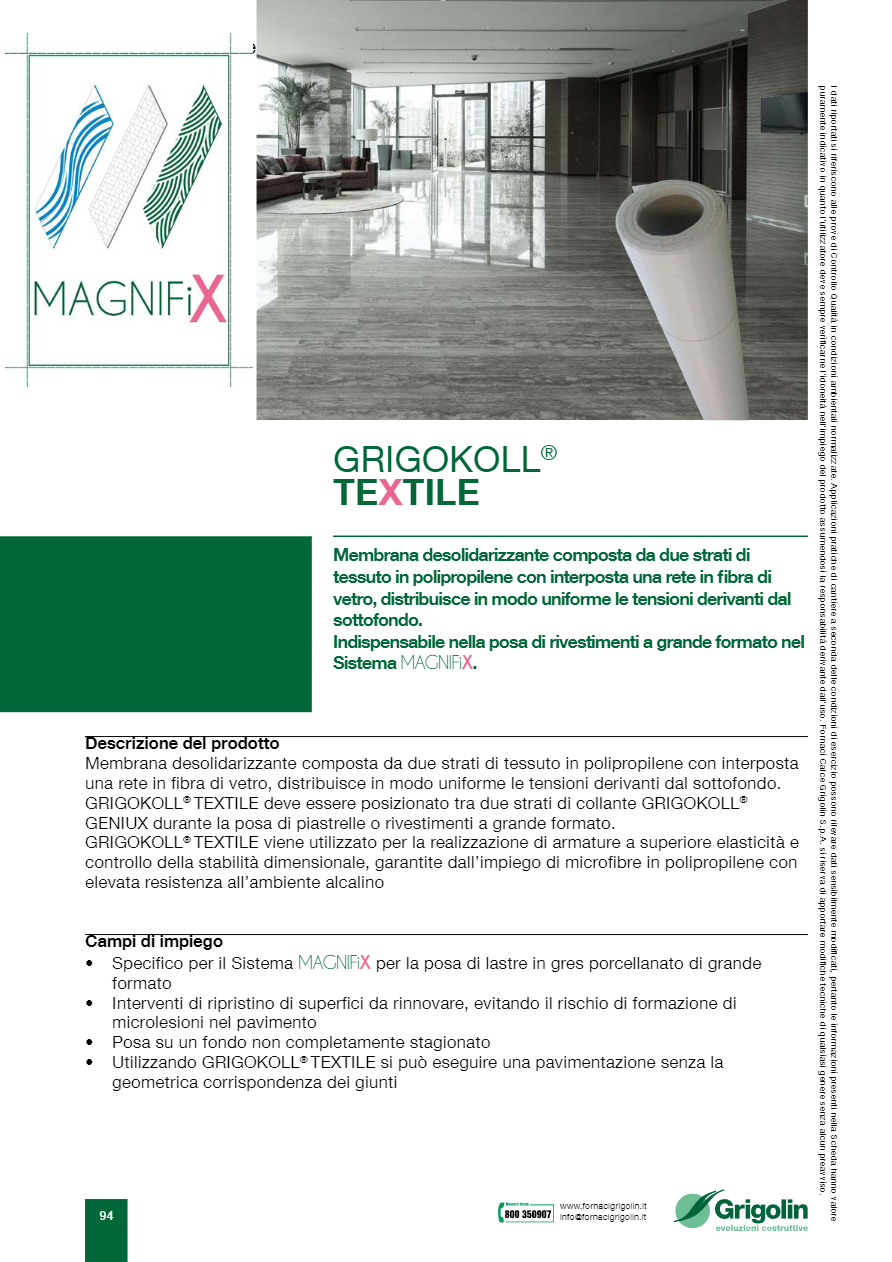 TEXTILE Rete di sottofondo per pavimentazione By Fornaci Calce Grigolin