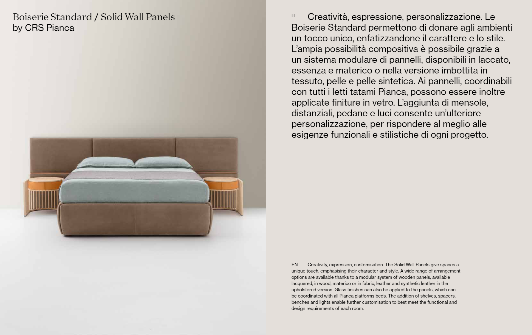 UPHOLSTERED WALL PANELS Headboard By Pianca