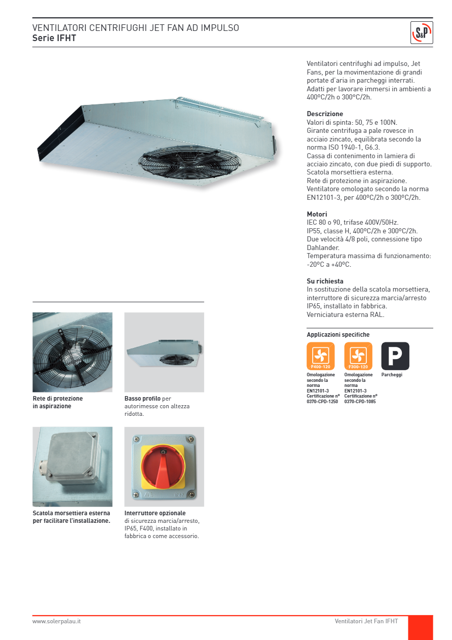 IFFT Ventilatore centrifugo jet fan ad impulso By S&P Italia