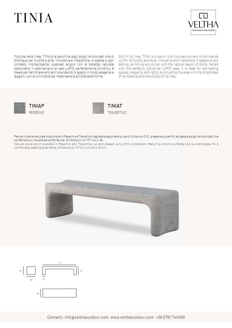 TINIA Garden bench By VELTHA®