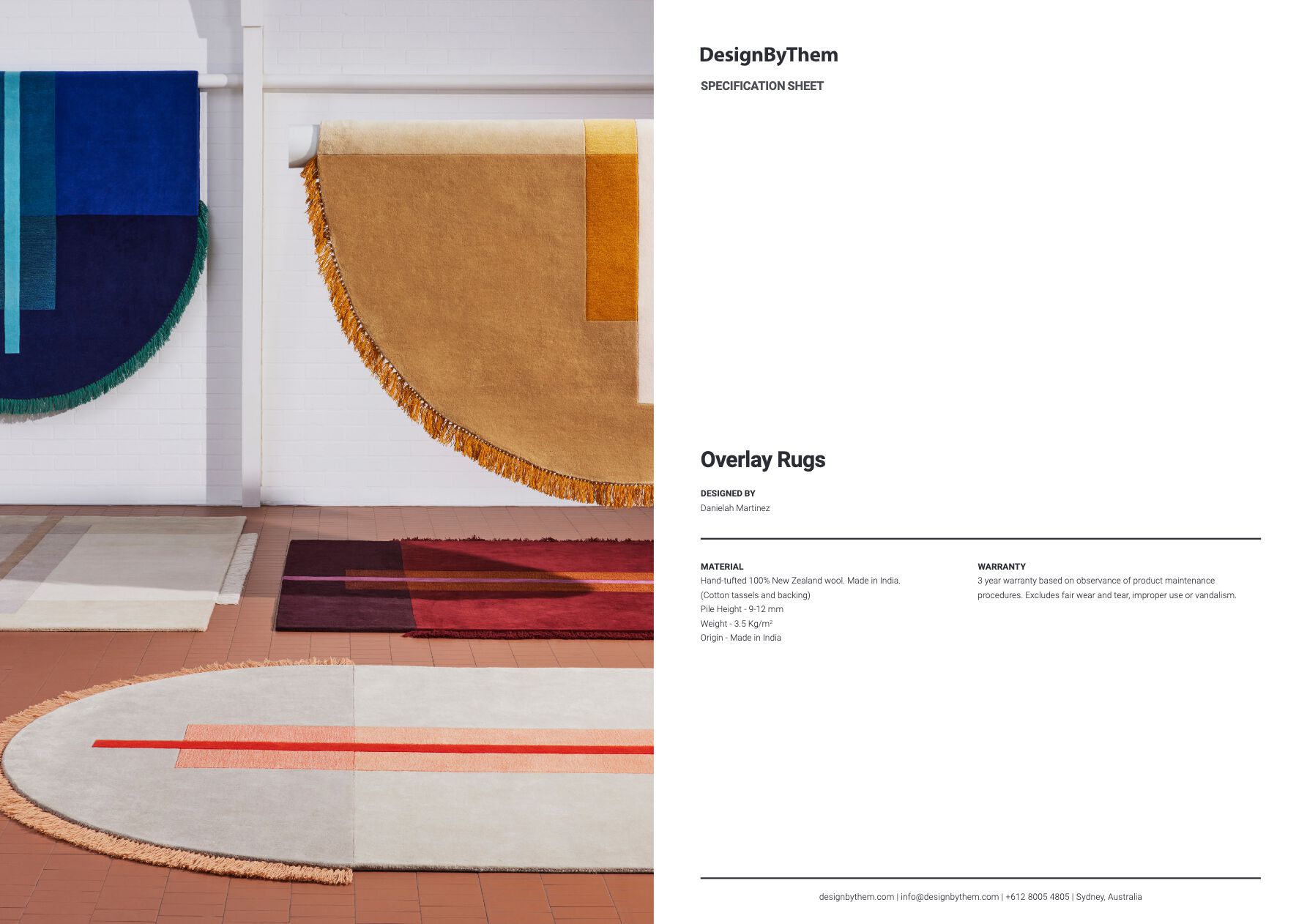 OVERLAY CIRCLE MUSTARD Rug By DESIGN BY THEM