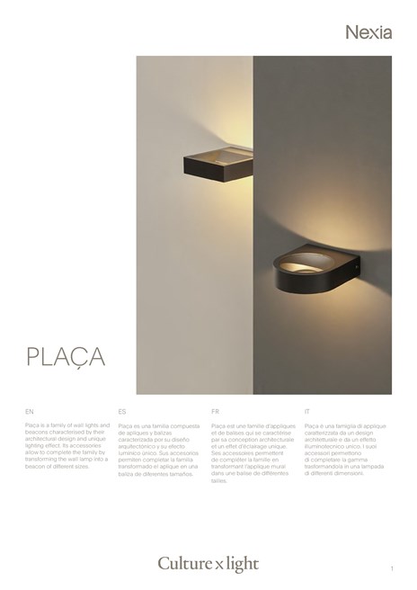 PLAÇA SQUARE LED aluminium Outdoor wall Lamp By Nexia