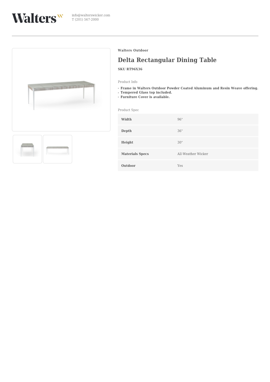DELTA Table By Walters