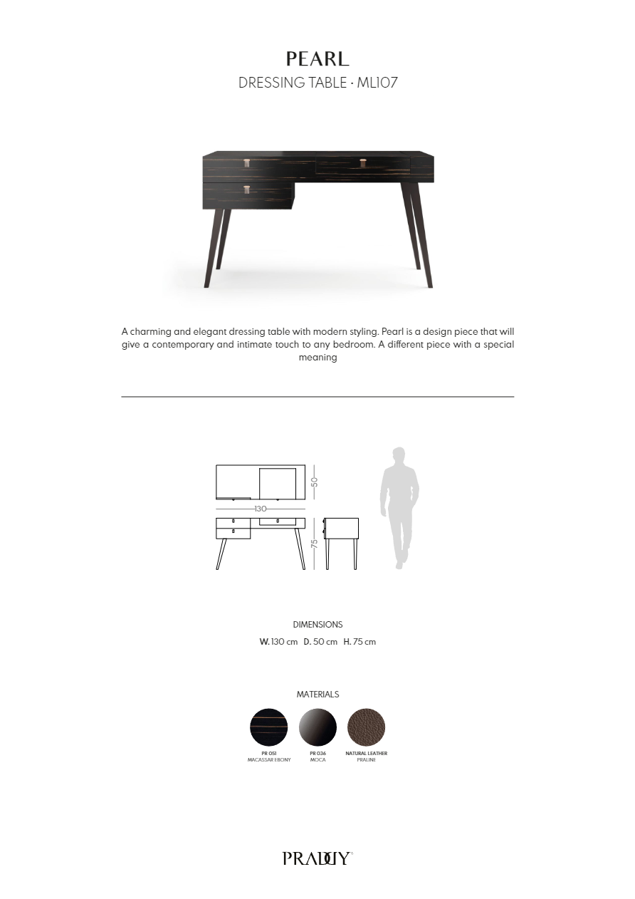 PEARL Wooden dressing table By PRADDY