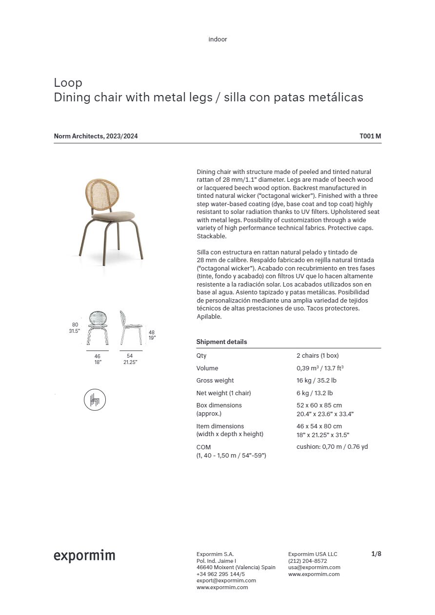 LOOP Chair By EXPORMIM | design Norm Architects