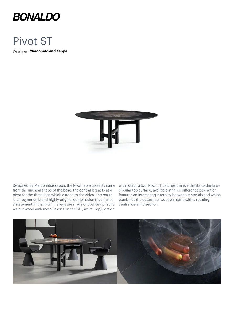 PIVOT ST Mesa redonda Lazy Susan By Bonaldo | design Marconato & Zappa