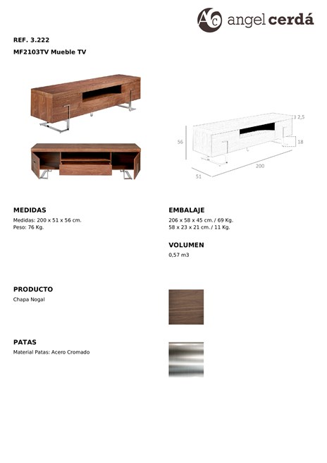 3222 TV cabinet By Angel Cerdá