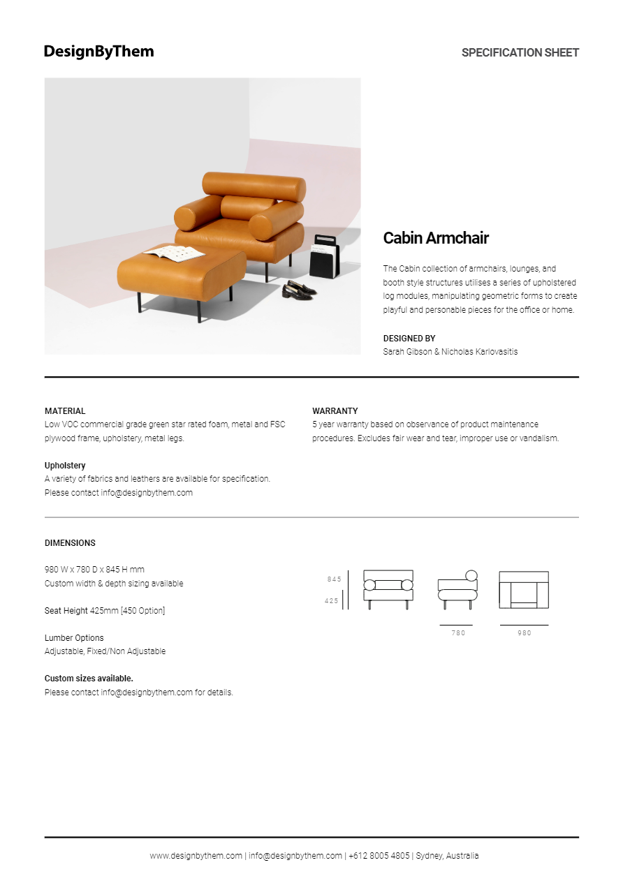 CABIN Leather armchair with armrests By DESIGN BY THEM | design Sarah ...