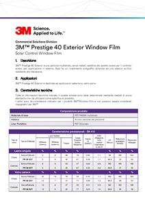 PRESTIGE Solar control glass film By 3M Italia