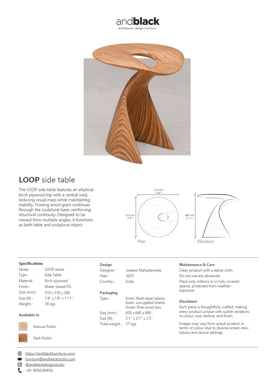 LOOP SIDE TABLE Coffee table By andblack