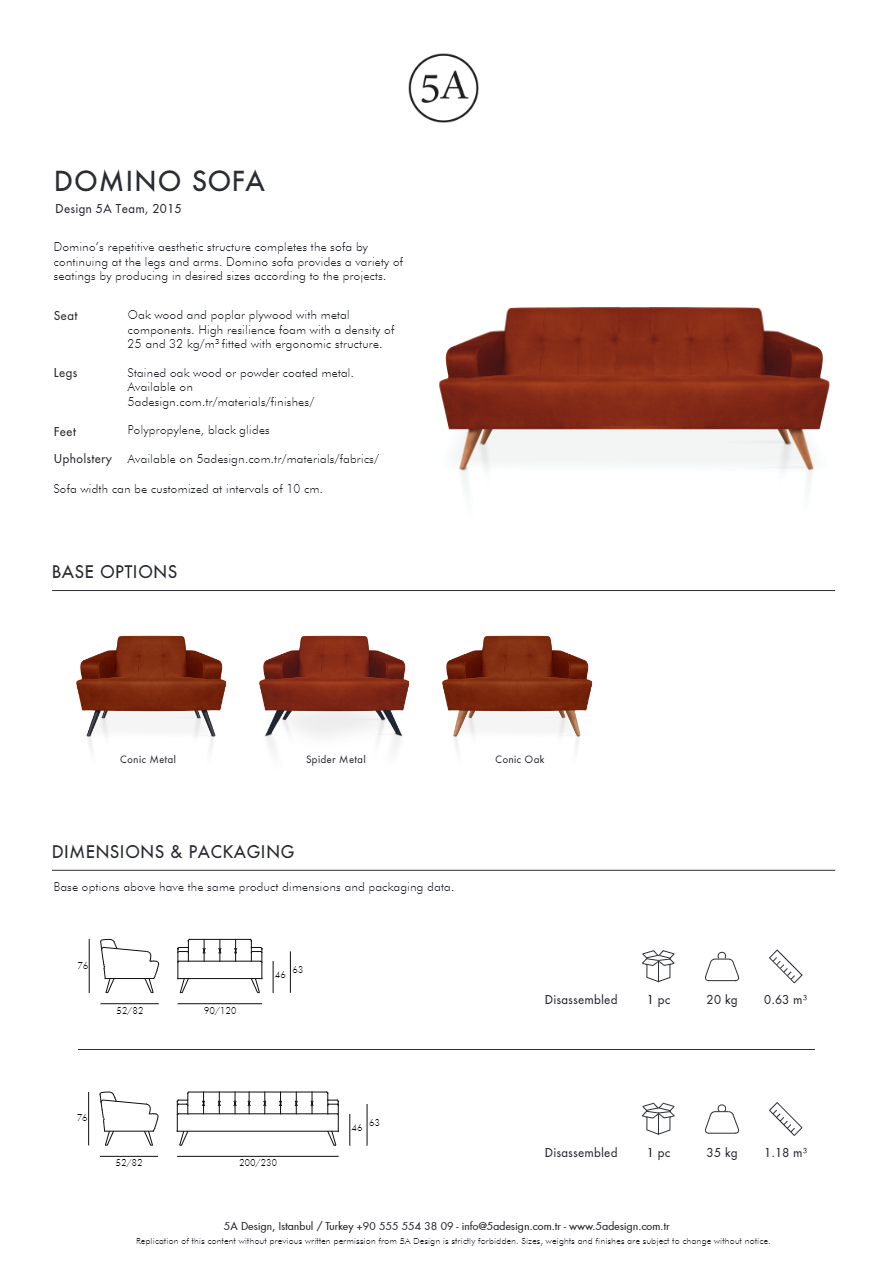 DOMINO Sofá By 5A Design