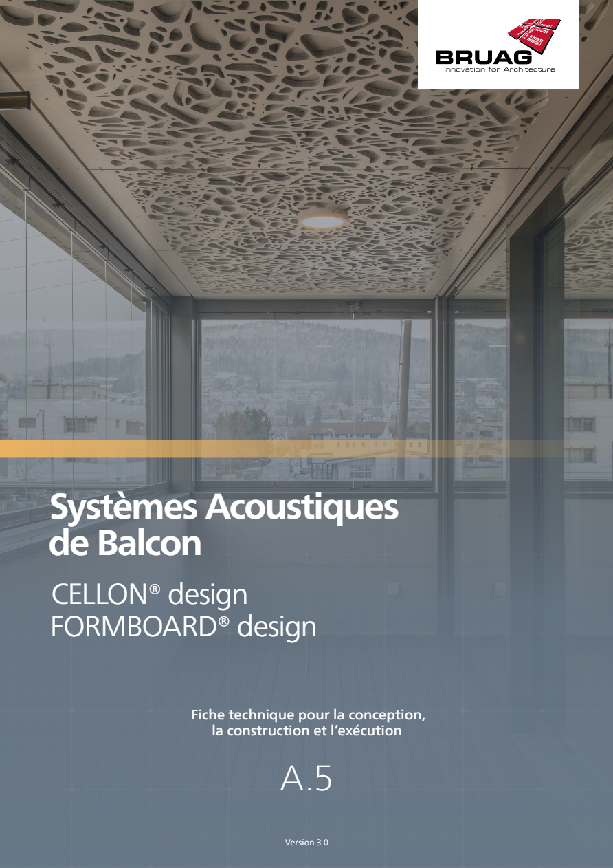 Systèmes Acoustiques de Balcon Panneau acoustique By Bruag