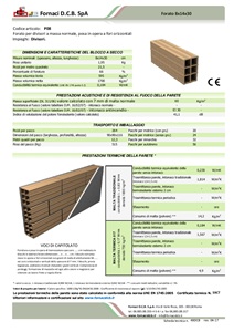 Blocco da tramezzatura in laterizio FORATO 8X14X30 By Fornaci DCB