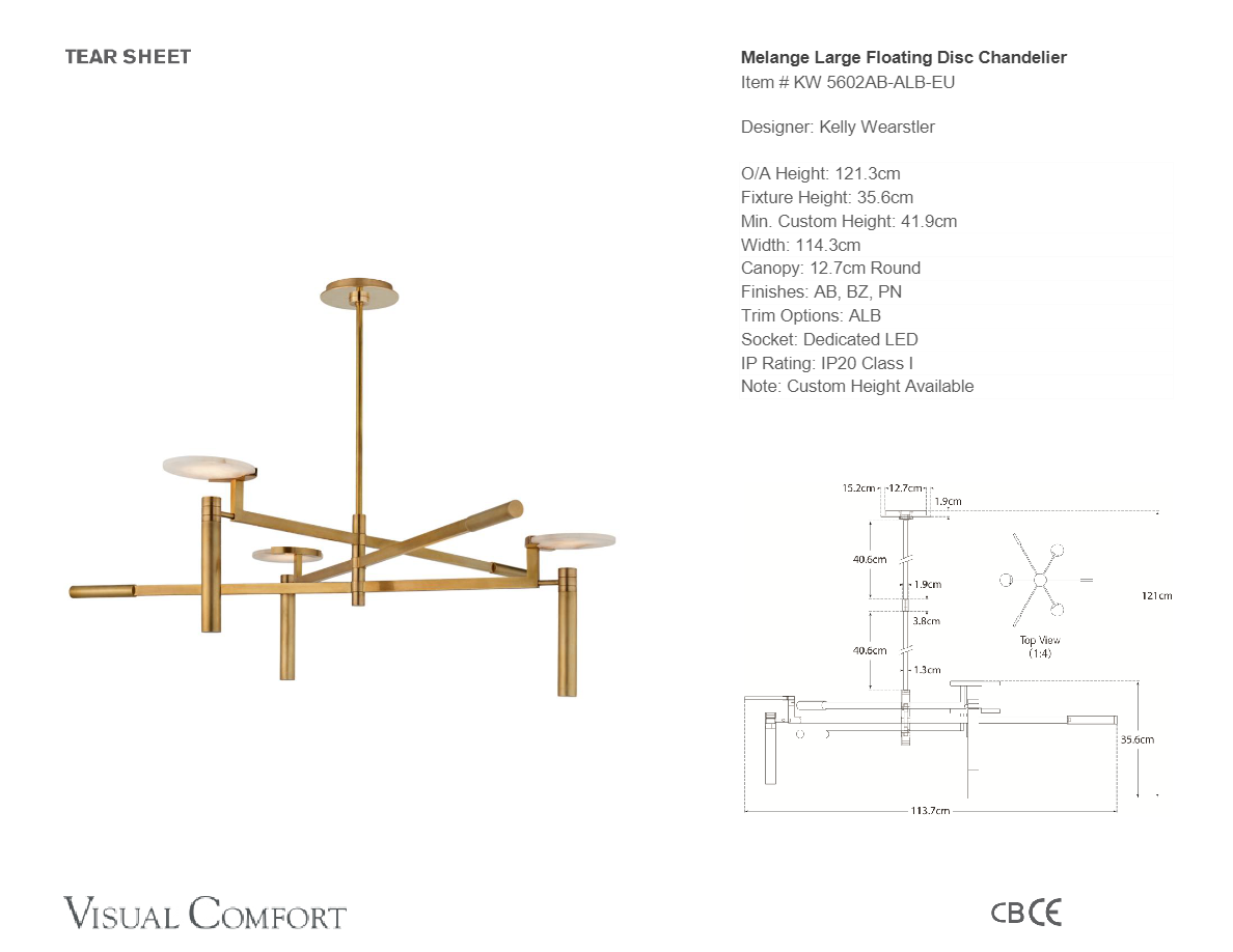 MELANGE LARGE FLOATING DISC Pendant lamp By Visual Comfort Europe ...
