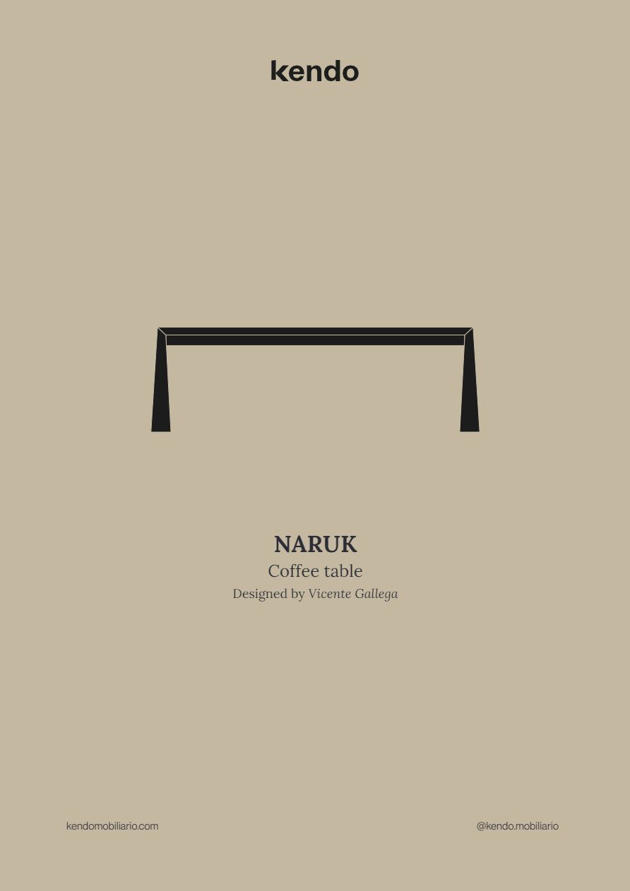 NARUK Rectangular wooden coffee table By Kendo Mobiliario | design Vicente Gallega García