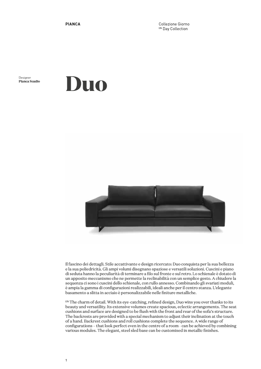 DUO Recliner 3 seater sofa By PIANCA