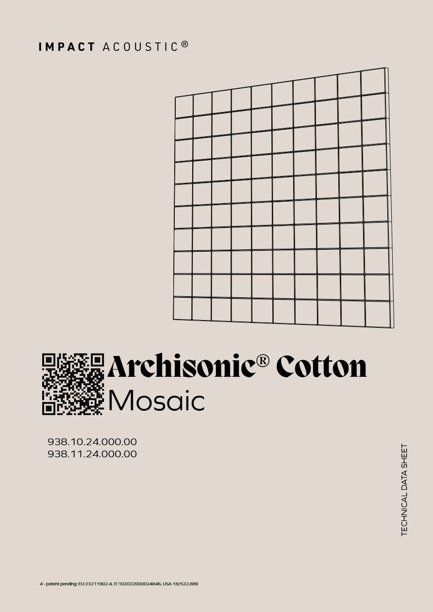 ARCHISONIC® COTTON MOSAIC Acoustic panel By IMPACT ACOUSTIC®