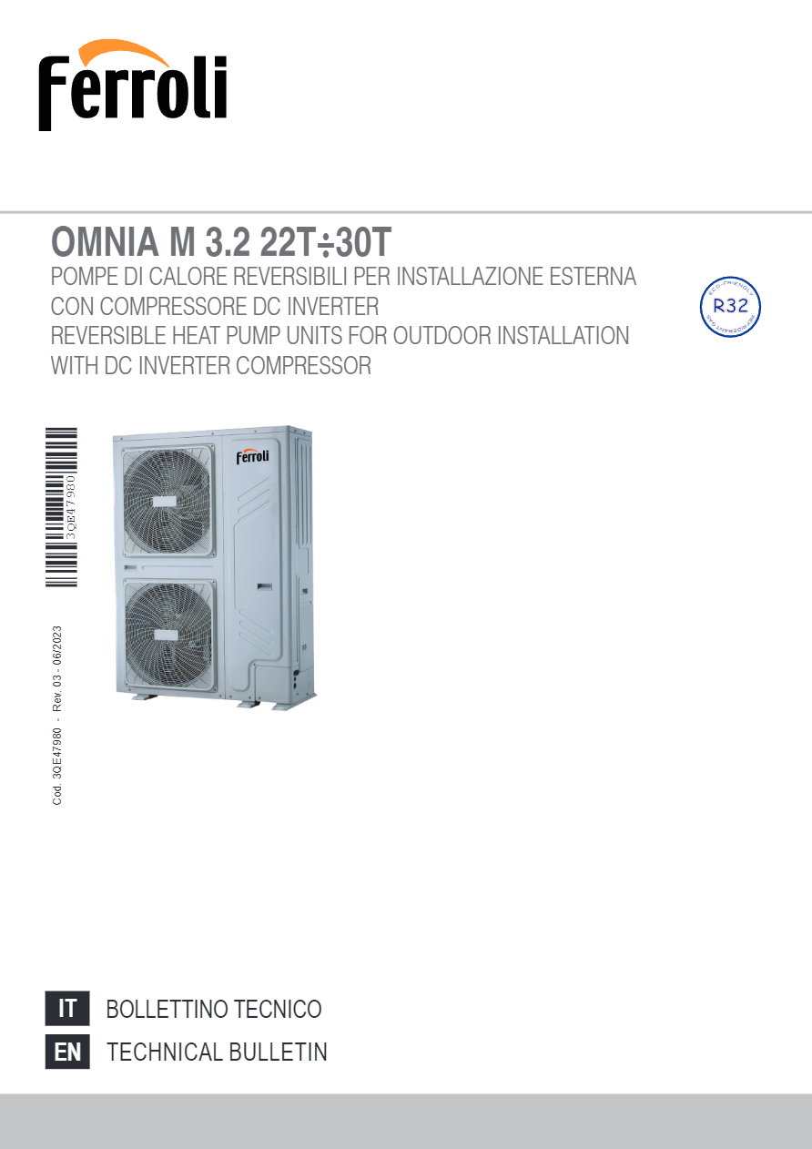 OMNIA M 3.2 22T÷30T Pompa di calore By Ferroli