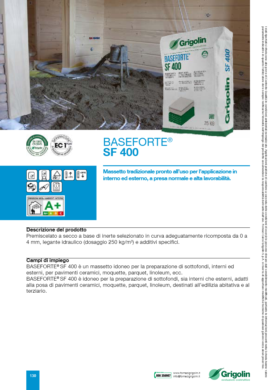 Massetto tradizionale SF 400 - Fornaci Calce Grigolin - Edilportale