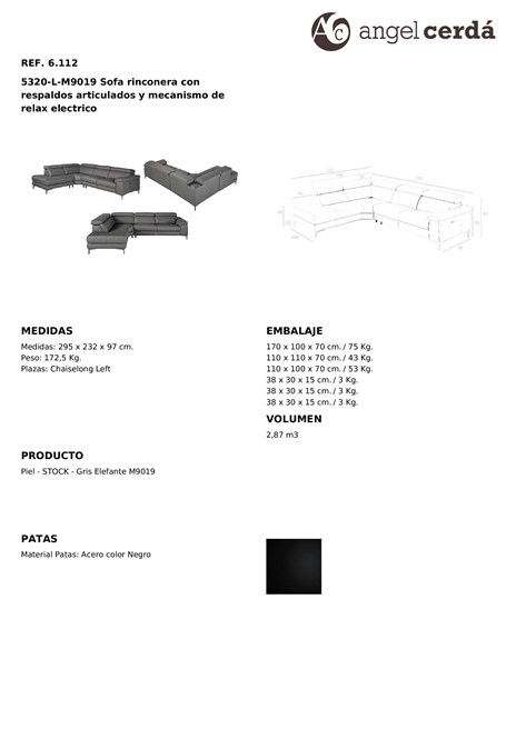6112 sofa By Angel Cerdá