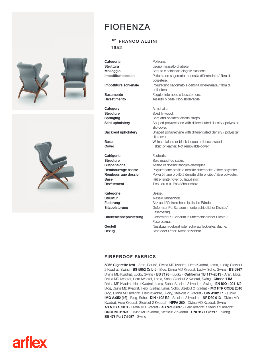 FIORENZA Poltrona By arflex | design Franco Albini