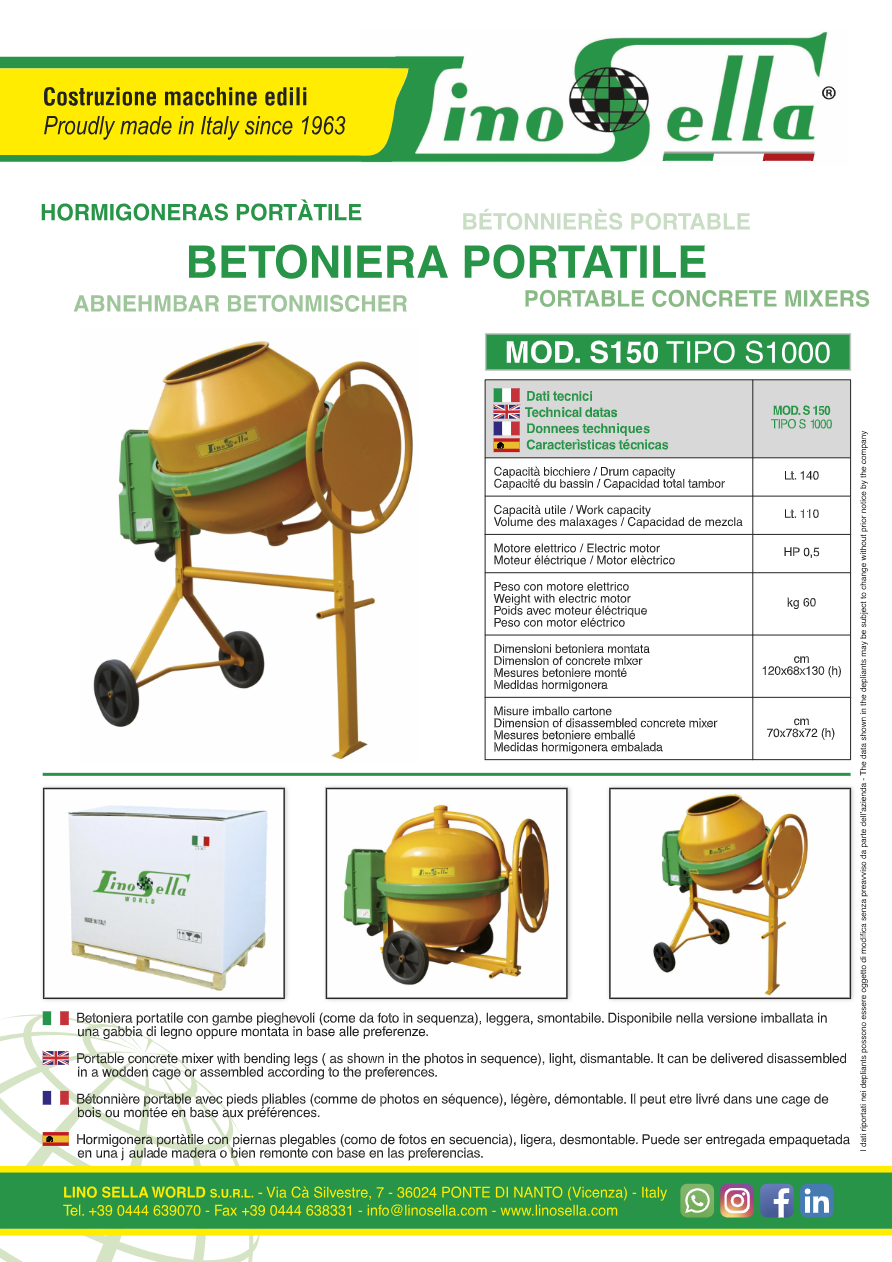 S1000 Betoniera ed impianto di betonaggio By Lino Sella World
