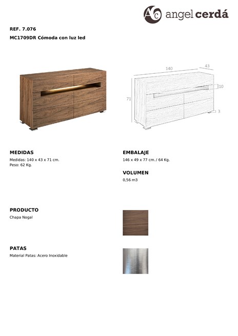 7076 chest of drawers By Angel Cerdá