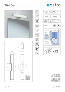 LED aluminium Mirror lamp DIO By Astro Lighting
