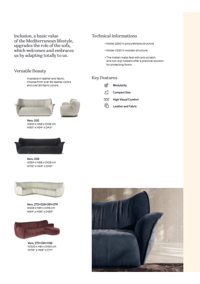 JUNO 沙发 By Natuzzi Italia | design Massimo Iosa Ghini