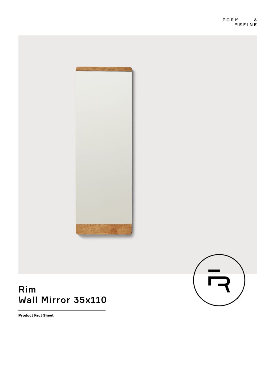 RIM Rectangular oak mirror By Form & Refine