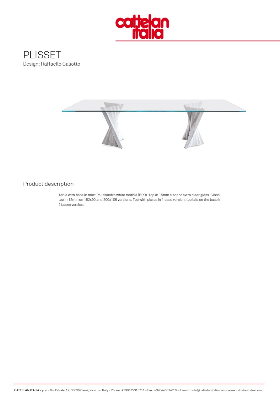 PLISSET Table By Cattelan Italia