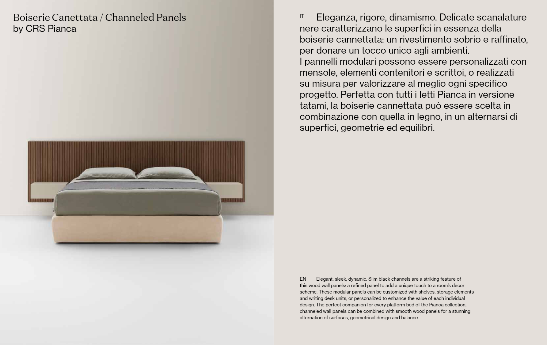CHANNELED WALL PANELS Headboard By PIANCA
