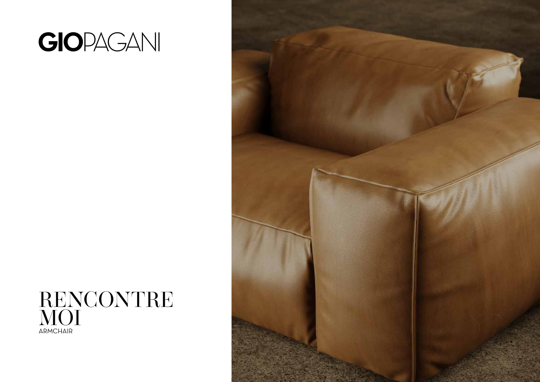 RENCONTRE MOI Leather armchair with armrests By Giopagani | design Gio ...