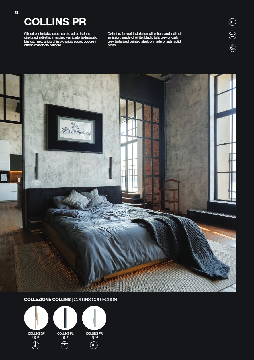 COLLINS PR Wall lamp By Novalux