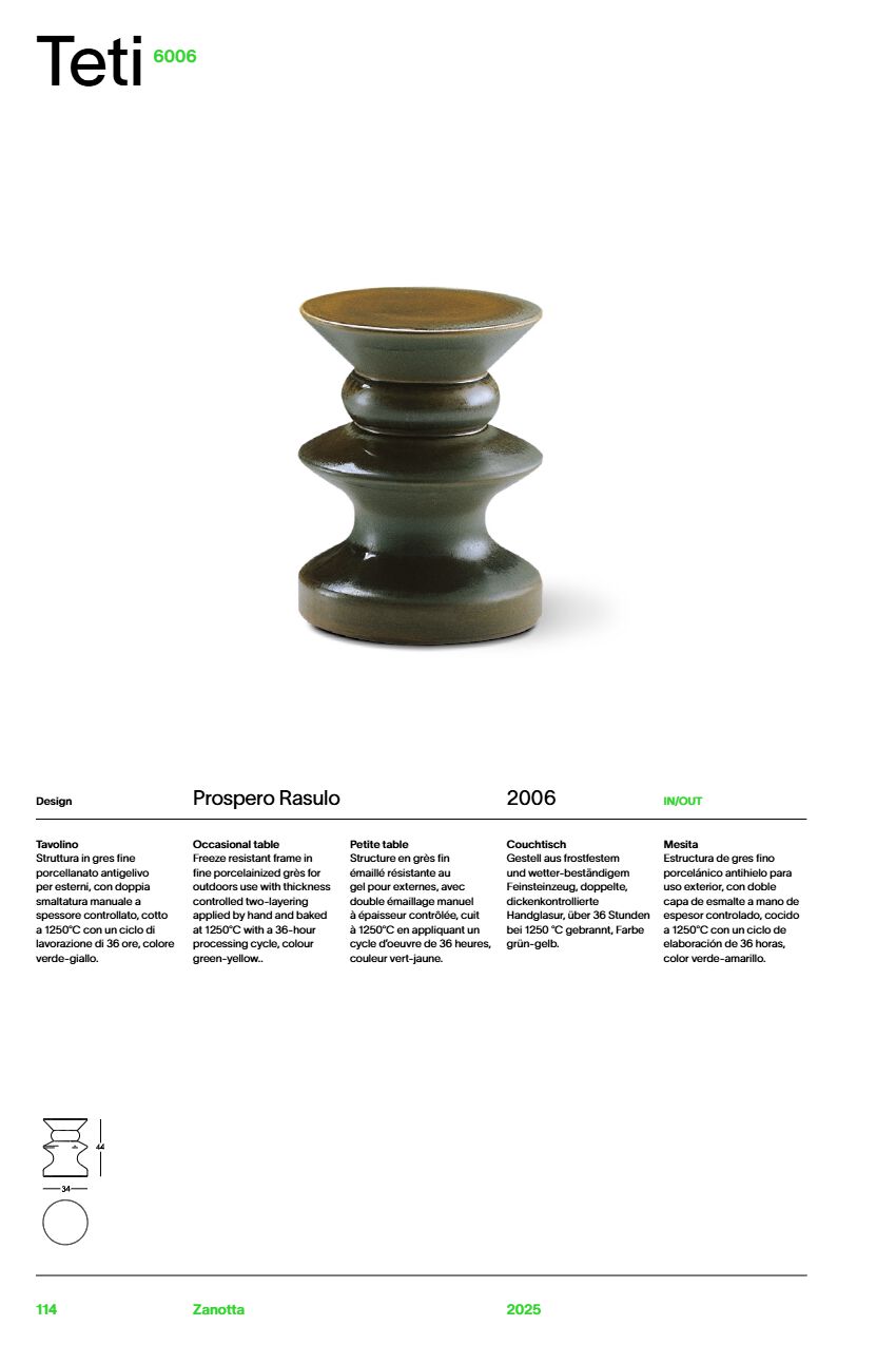 TETI Coffee table By Zanotta | design Prospero Rasulo