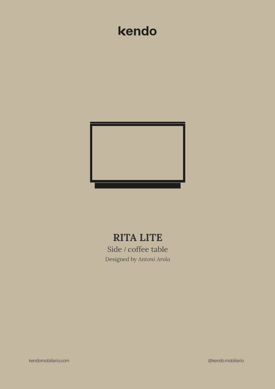RITA LITE Mesa de centro con revistero integrado By Kendo Mobiliario ...