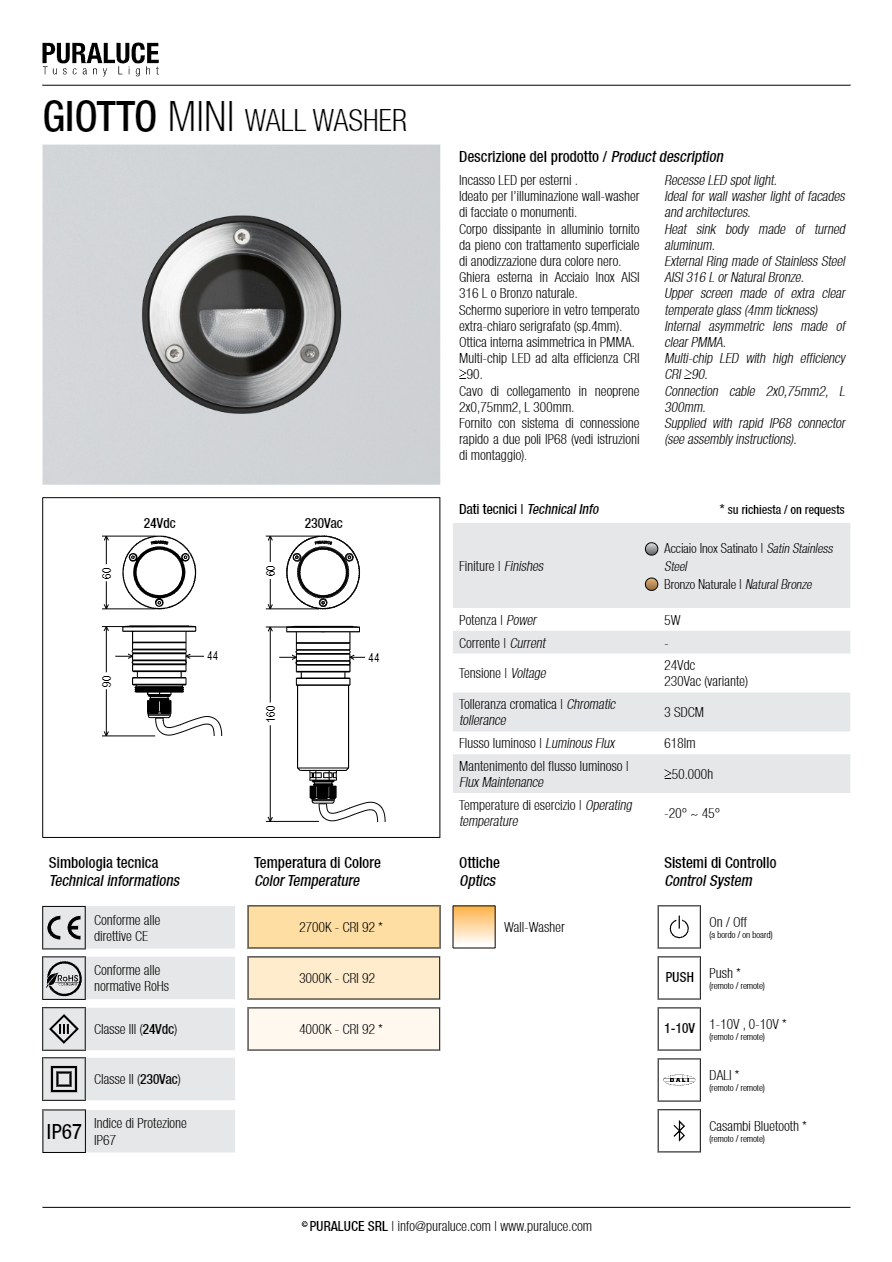 GIOTTO MINI Steplight By PURALUCE