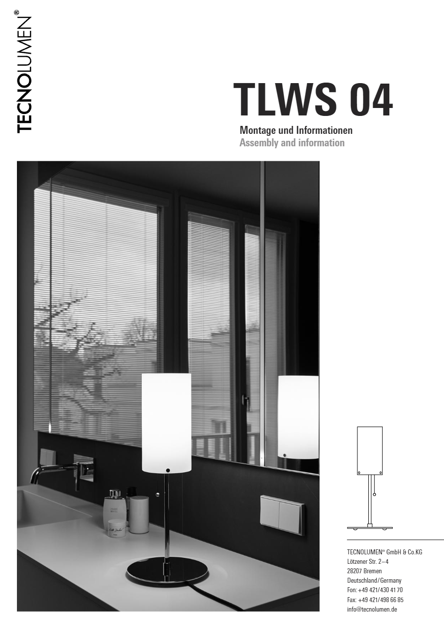 TLWS 04 Table lamp By TECNOLUMEN®