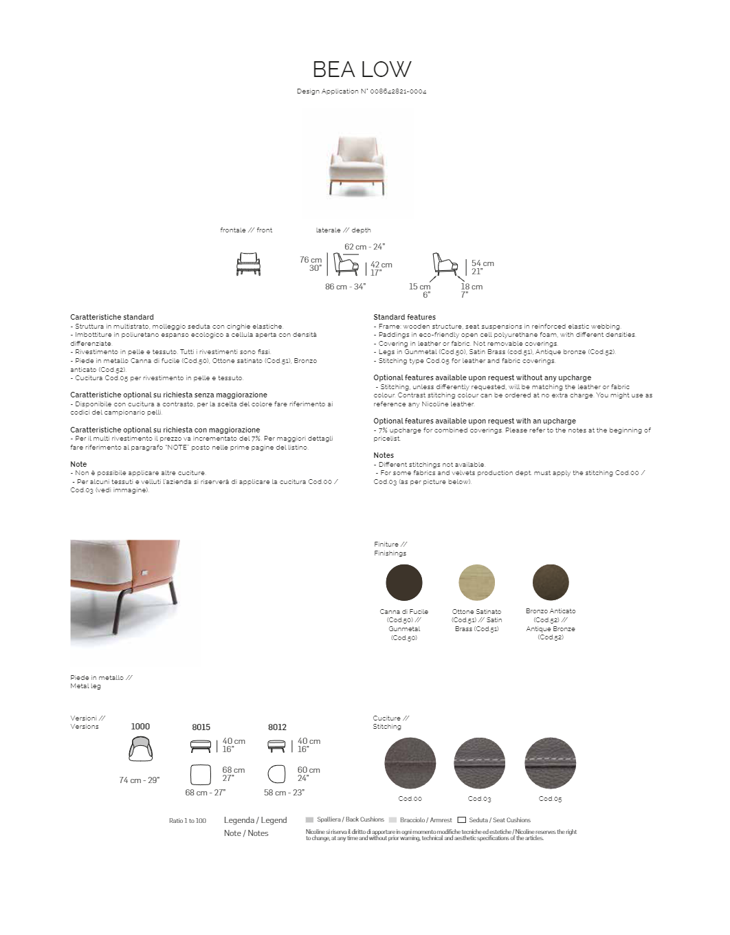 BEA LOW Armchair By NICOLINE