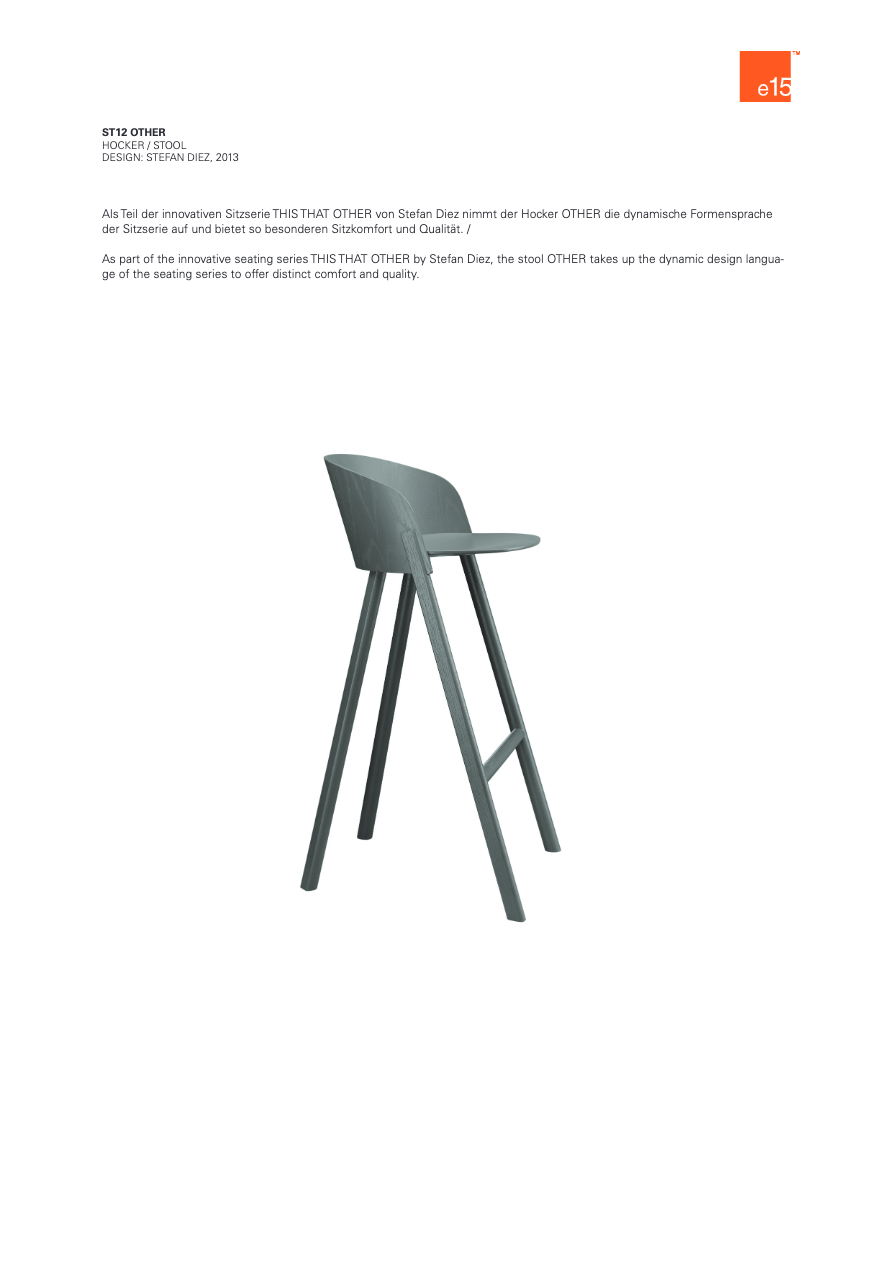 OTHER Stool By E15 | design Stefan Diez